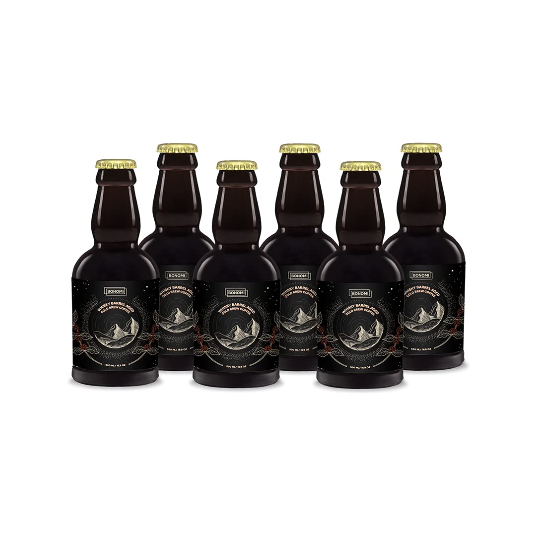 BONOMI Whisky Barrel Aged Cold Brew Coffee, Alcohol-Free, Ready to ...
