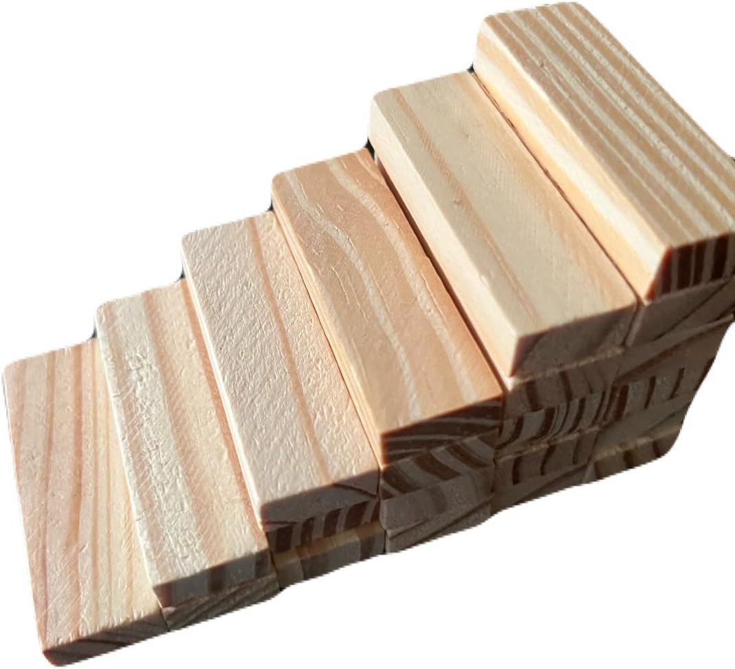 Amazon.com: Generic 15 PCS Unfinished wood crafting Wood Rectangular ...