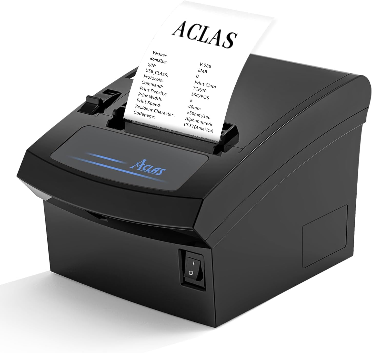 ACLAS 80mm Thermal Receipt Printer w/Auto Cutter Cash Drawer ESC/POS Windows for Retail Bill POS ...