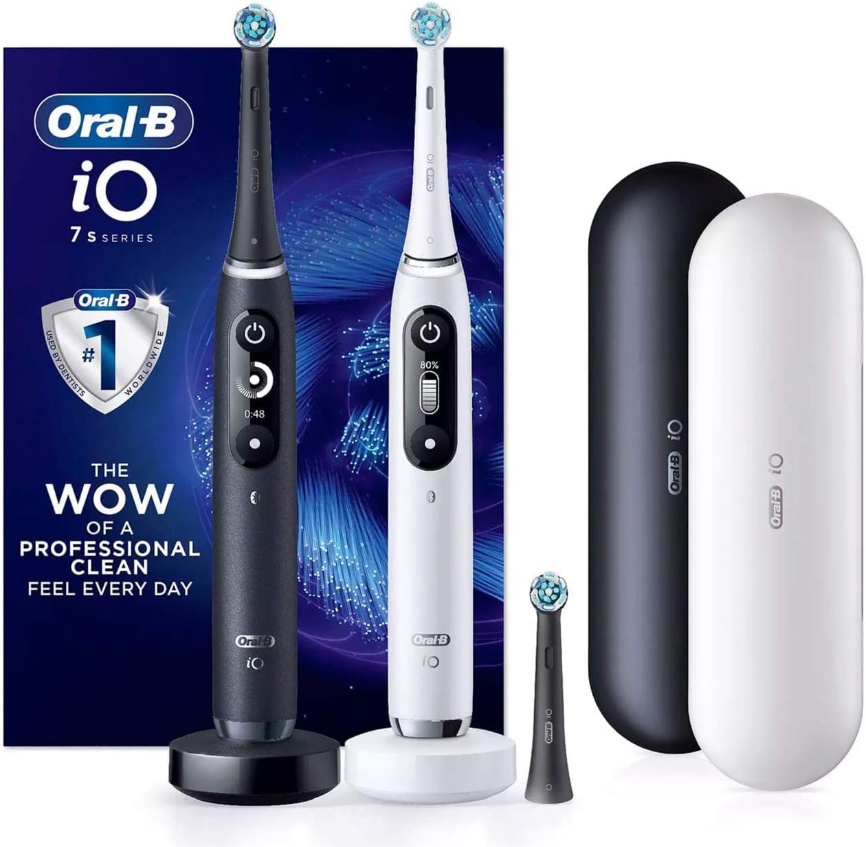 Amazon.com: Oral-B iO Series 7s Rechargeable Toothbrush with 2 Handles ...