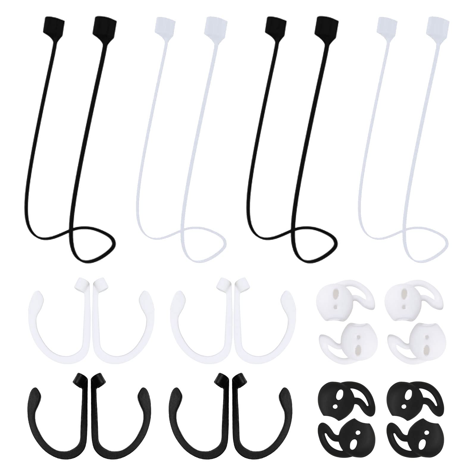 TSHAOUN 4 Pairs Ear Hooks,4 Pairs of Anti-lost Ear Hooks,4 Pairs ...