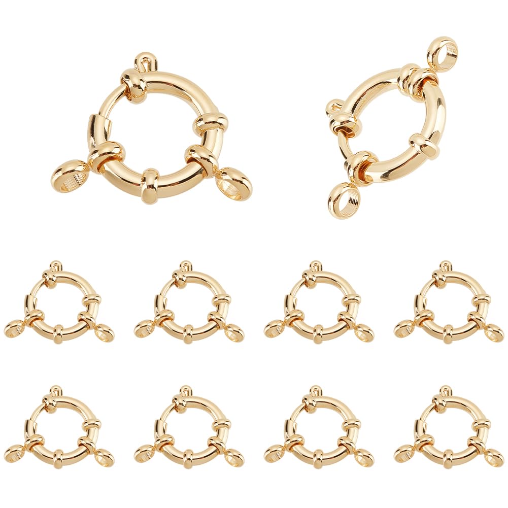 Amazon.com: PH PandaHall 10pcs 24K Gold Plated Spring O Ring Clasps ...
