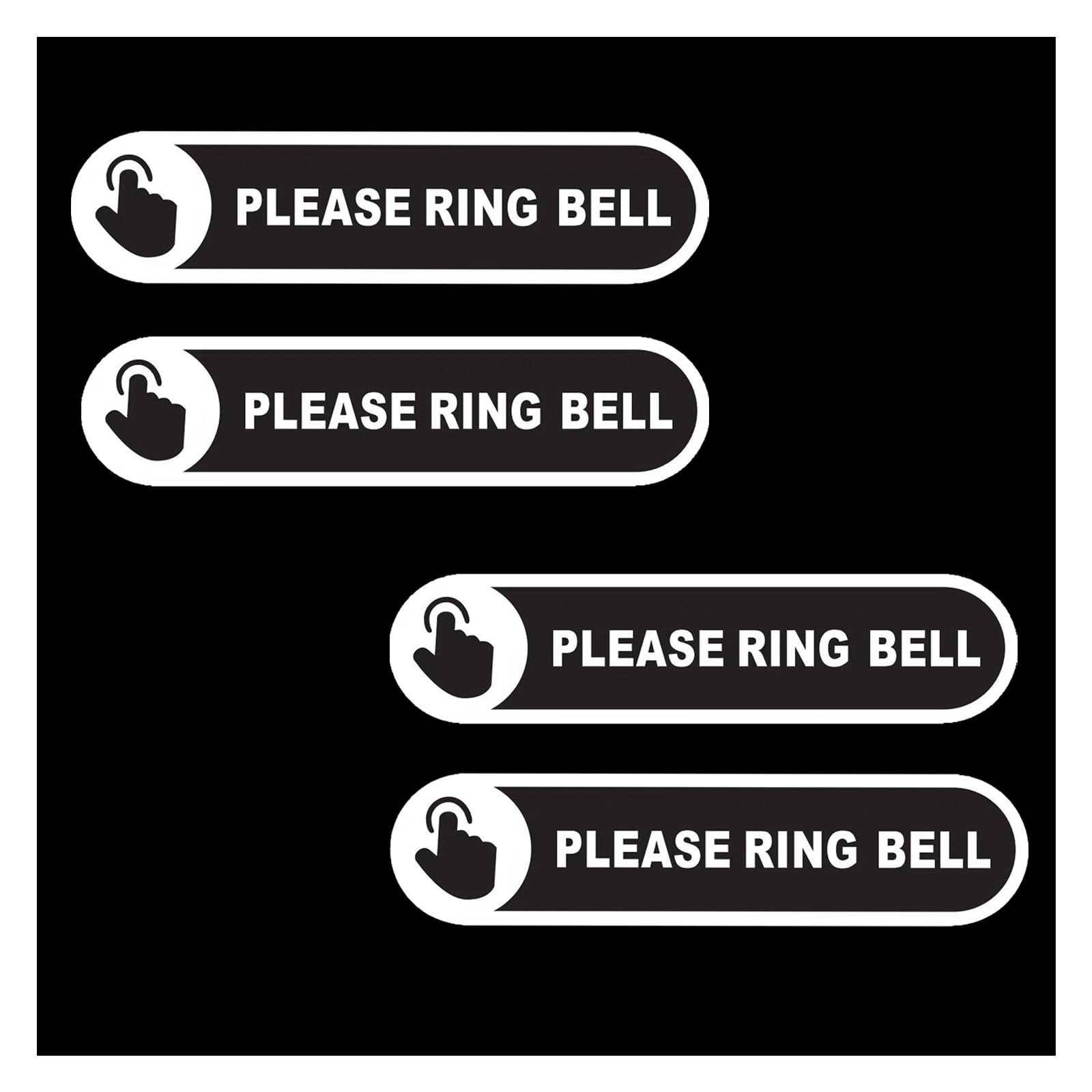 Amazon.com : HMDZMR Ring Doorbell Sign Vinyl Please Ring Bell Stickers ...