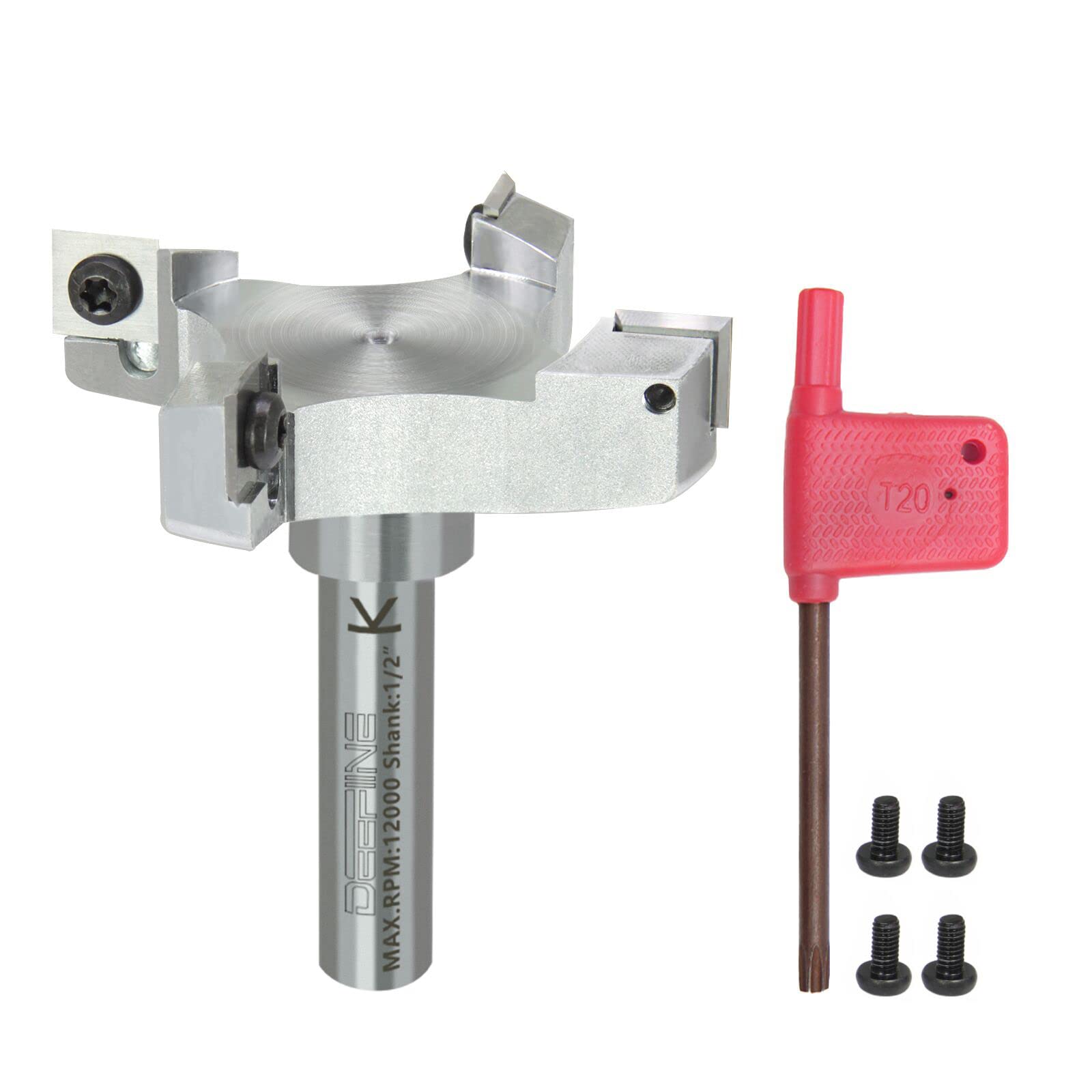 Snapklik.com : DEEFIINE CNC Spoilboard Surfacing Router Bits,1/2 Shank ...