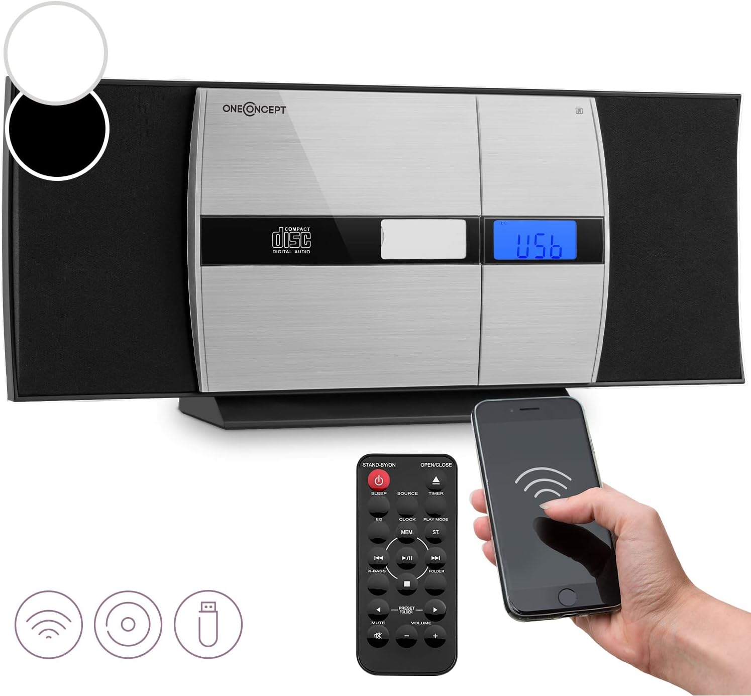 Auna Stereoanlage, Kompaktanlage mit CD-Player, Bluetooth & FM/DAB/DAB+ ...