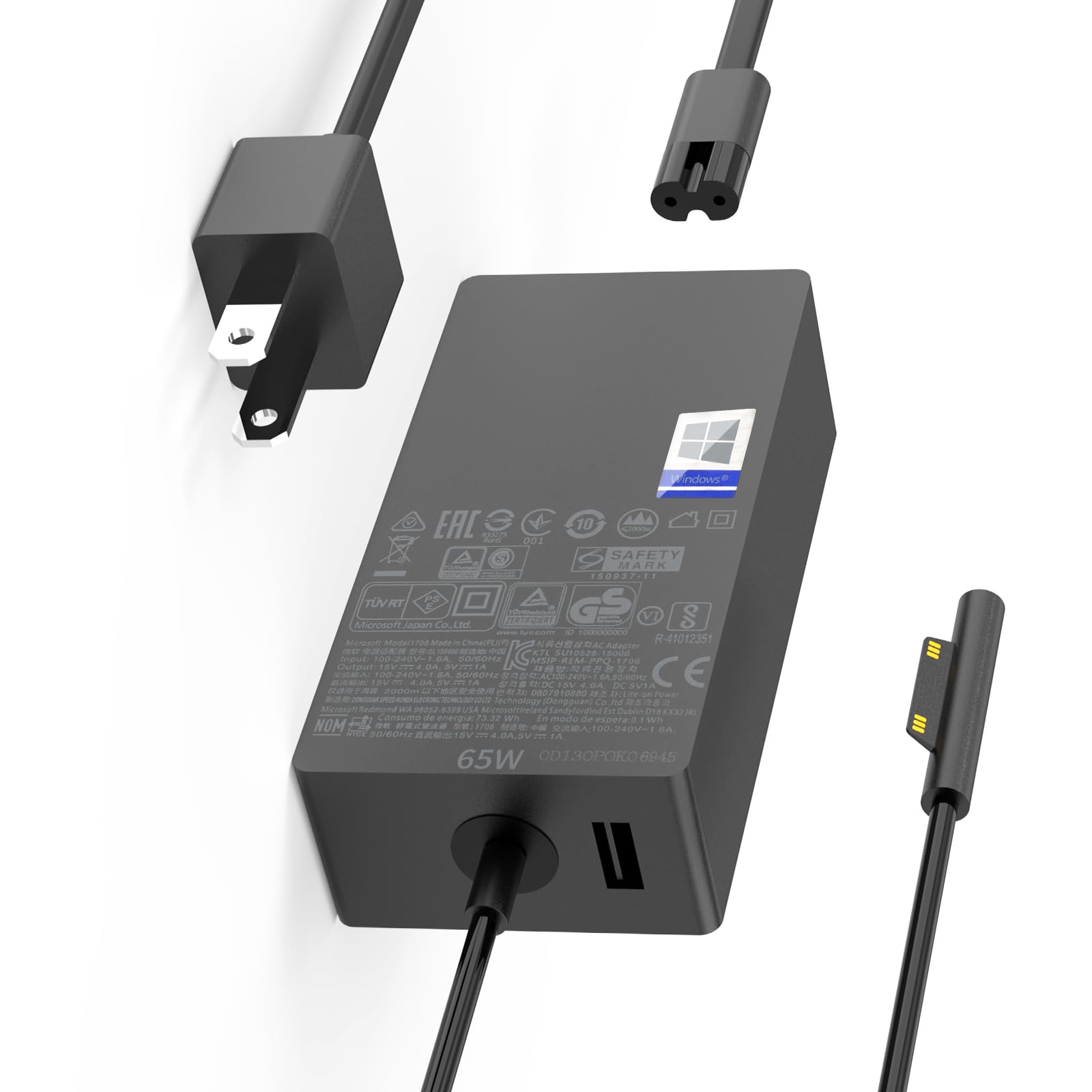 Amazon.com: 65W Original Replacement Surface pro Charger for Microsoft ...
