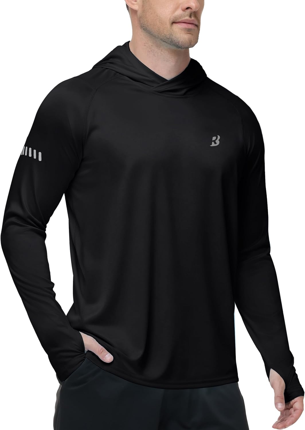 Roadbox Mens UPF 50+ Sun Protection Hoodie, UV Long Sleeve Fishing ...
