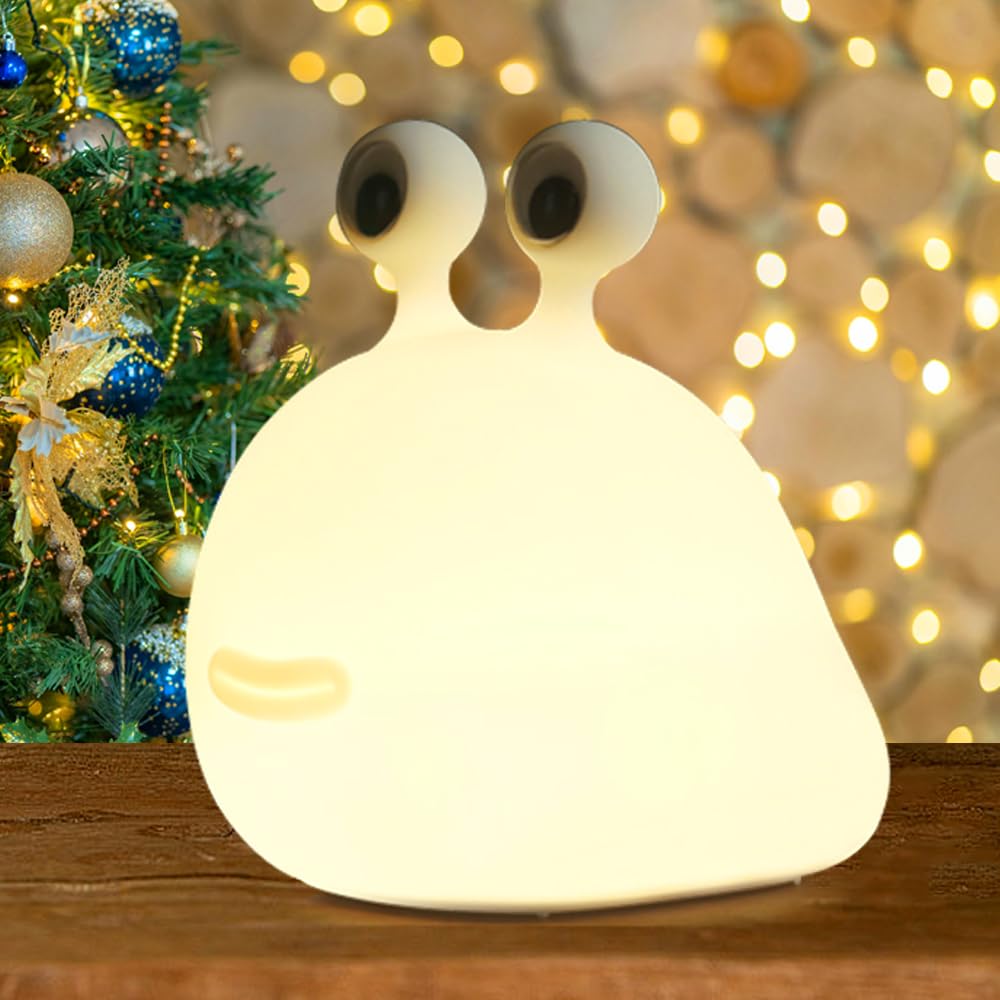 Kabvu Cute Slug Night Light,LED Squishy Silicone Animal Lamp,3 Level ...