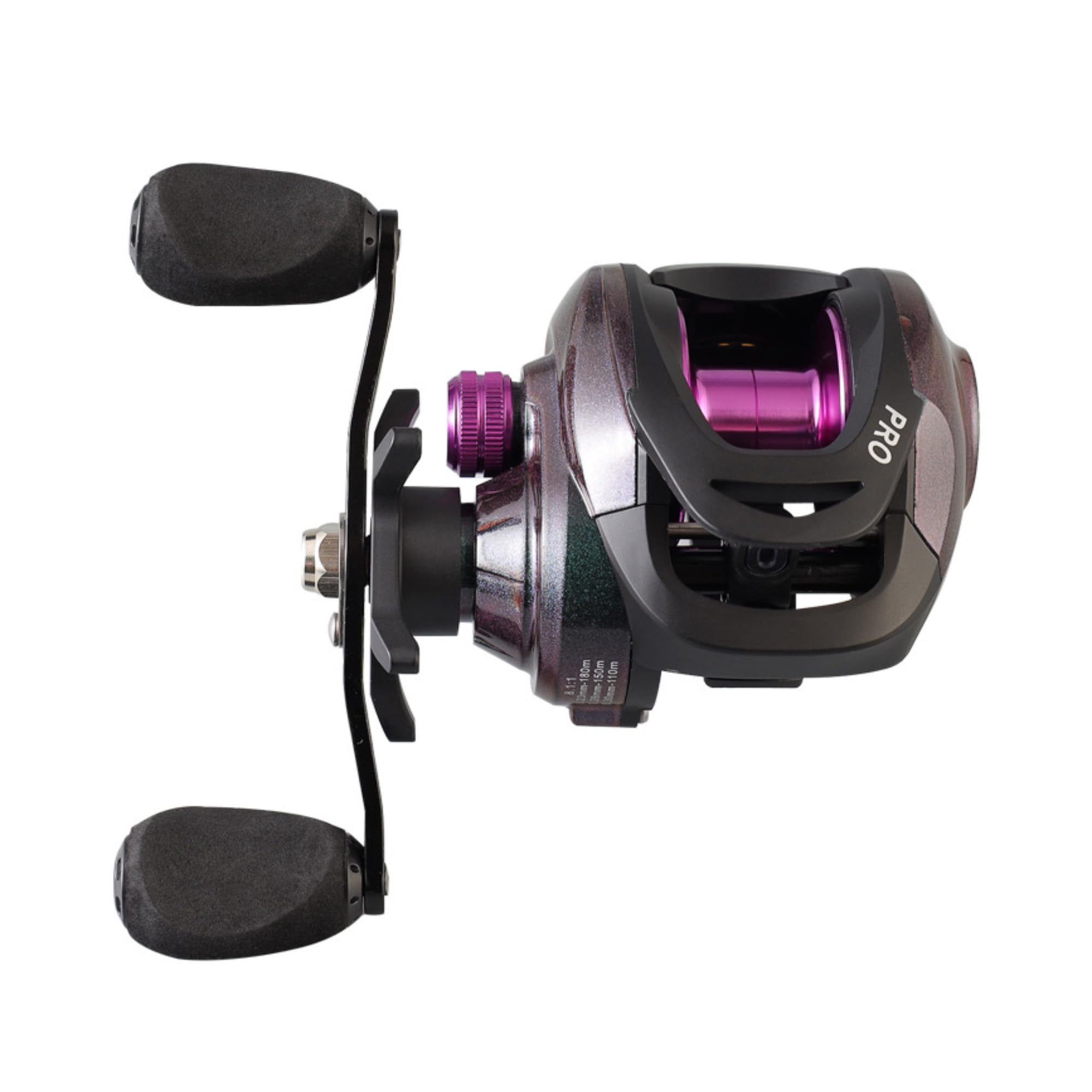 Baitcasting Fishing Reel,Compact Design Metal Body Baitcaster Reel,11LB ...