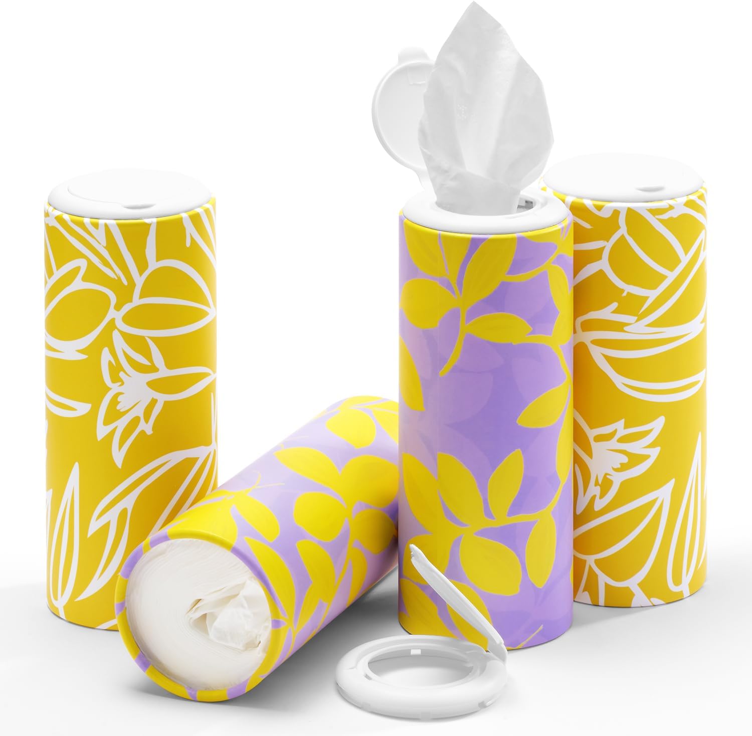 Amazon.com: Car Tissues with Lotion, 4 Packs Car Tissue Cylinder, Round ...