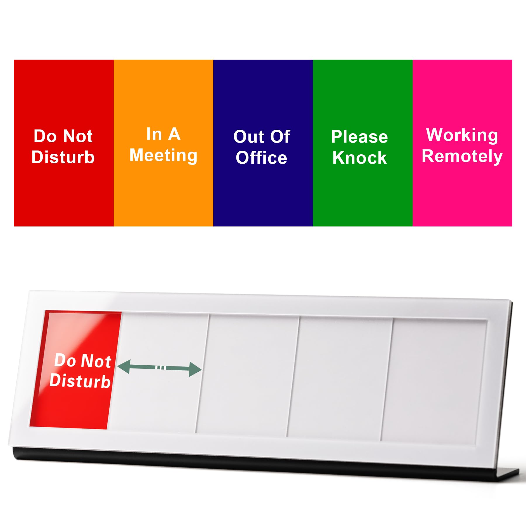 Snapklik.com : Do Not Disturb Desk Sign, 5 Option Status Indicator ...