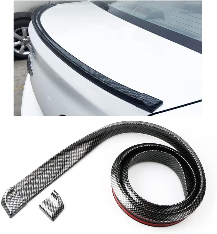 Amazon.com: Car Trunk Spoiler Roof Lip Kit,3D PU Rear Trunk Lip or Roof ...