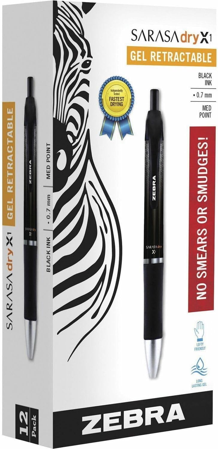 Amazon.com: Zebra Premium Gel Pens - Medium Point 0.7mm - Black ...