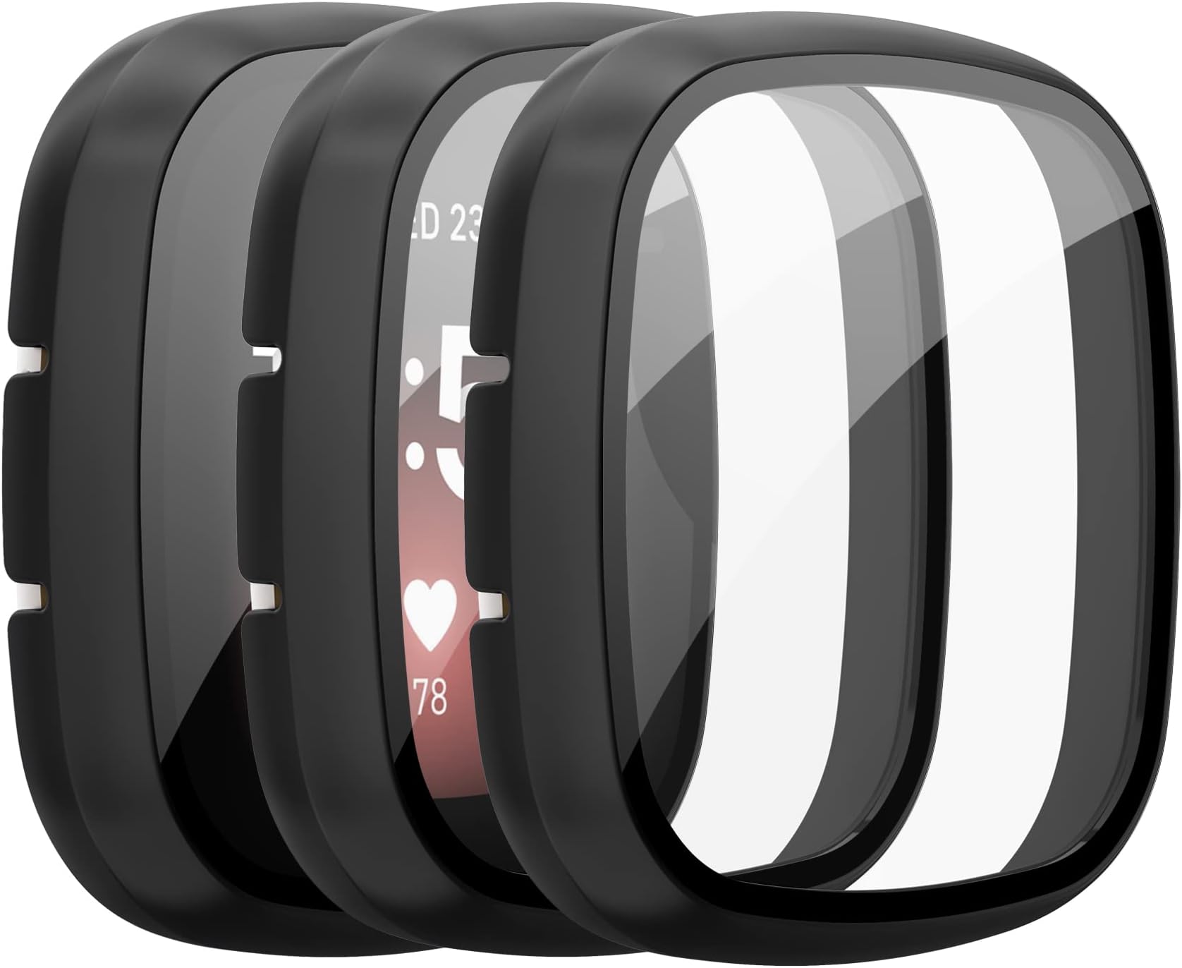 Amazon.com: 8 Pack Case Compatible with Fitbit Versa 3 / Sense Screen ...