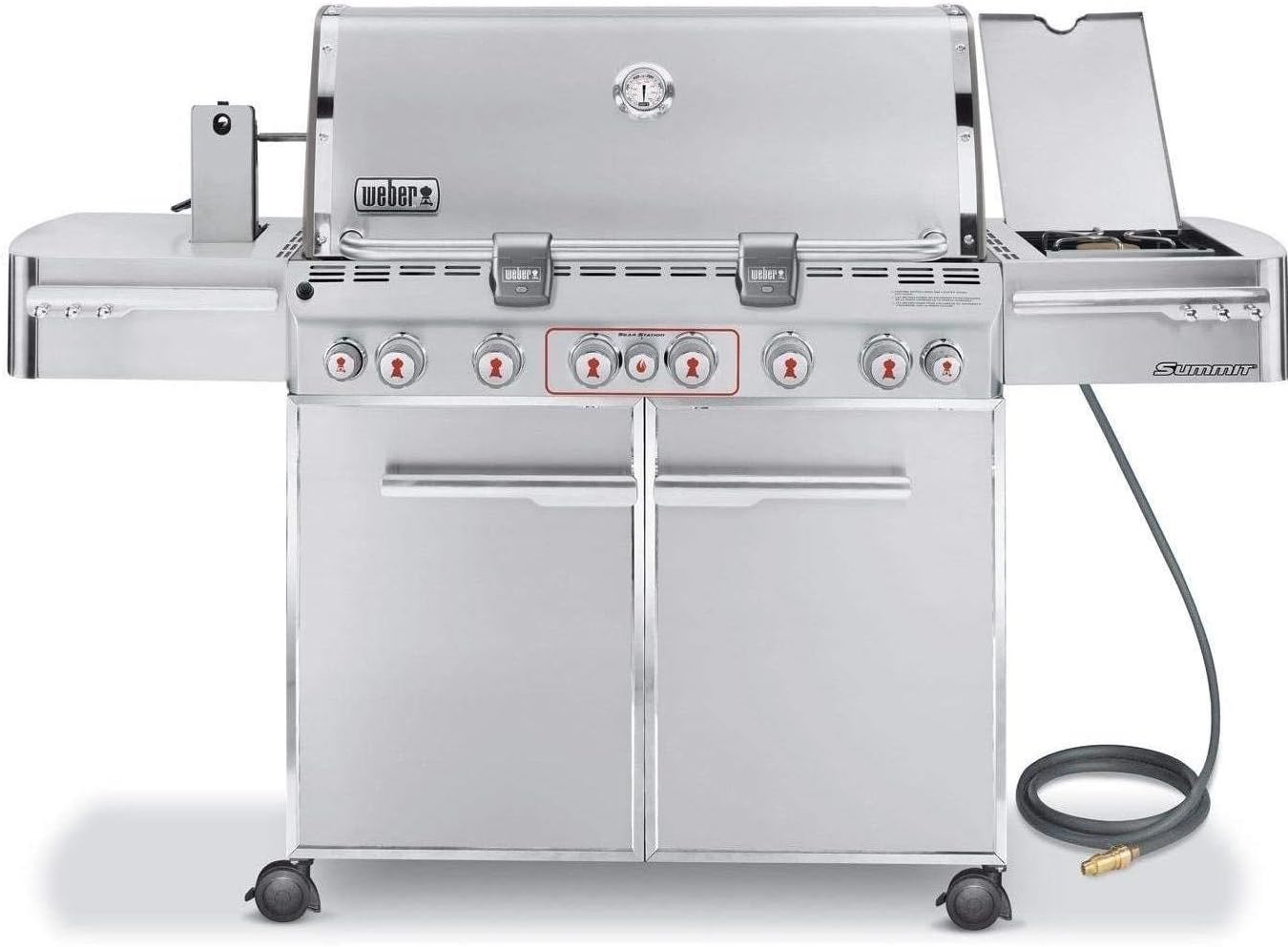 Amazon.com: Weber Summit S-670 6-Burner Natural Gas Grill, Stainless ...