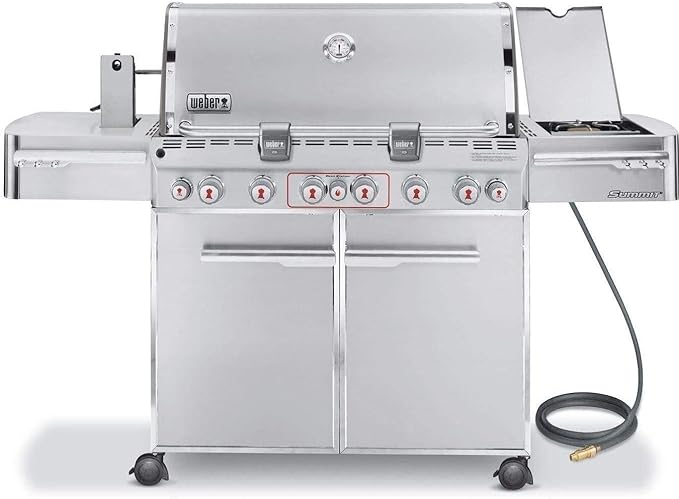 Amazon.com: Weber Summit S-670 6-Burner Natural Gas Grill, Stainless ...