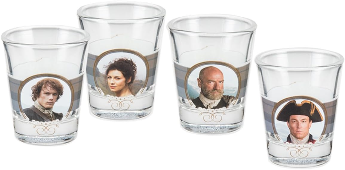 Amazon.com | Vandor Outlander Shot Glasses, 4 Piece Set, Multicolored ...