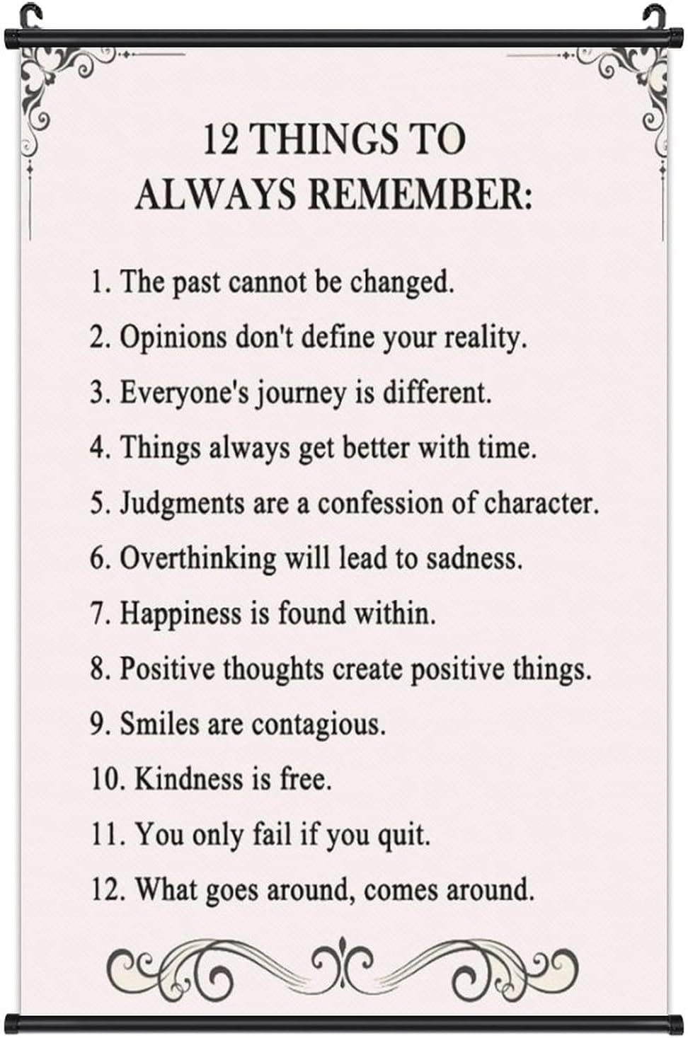 Amazon.com: Inspirational Canvas Poster 12 Things To Always Remember ...
