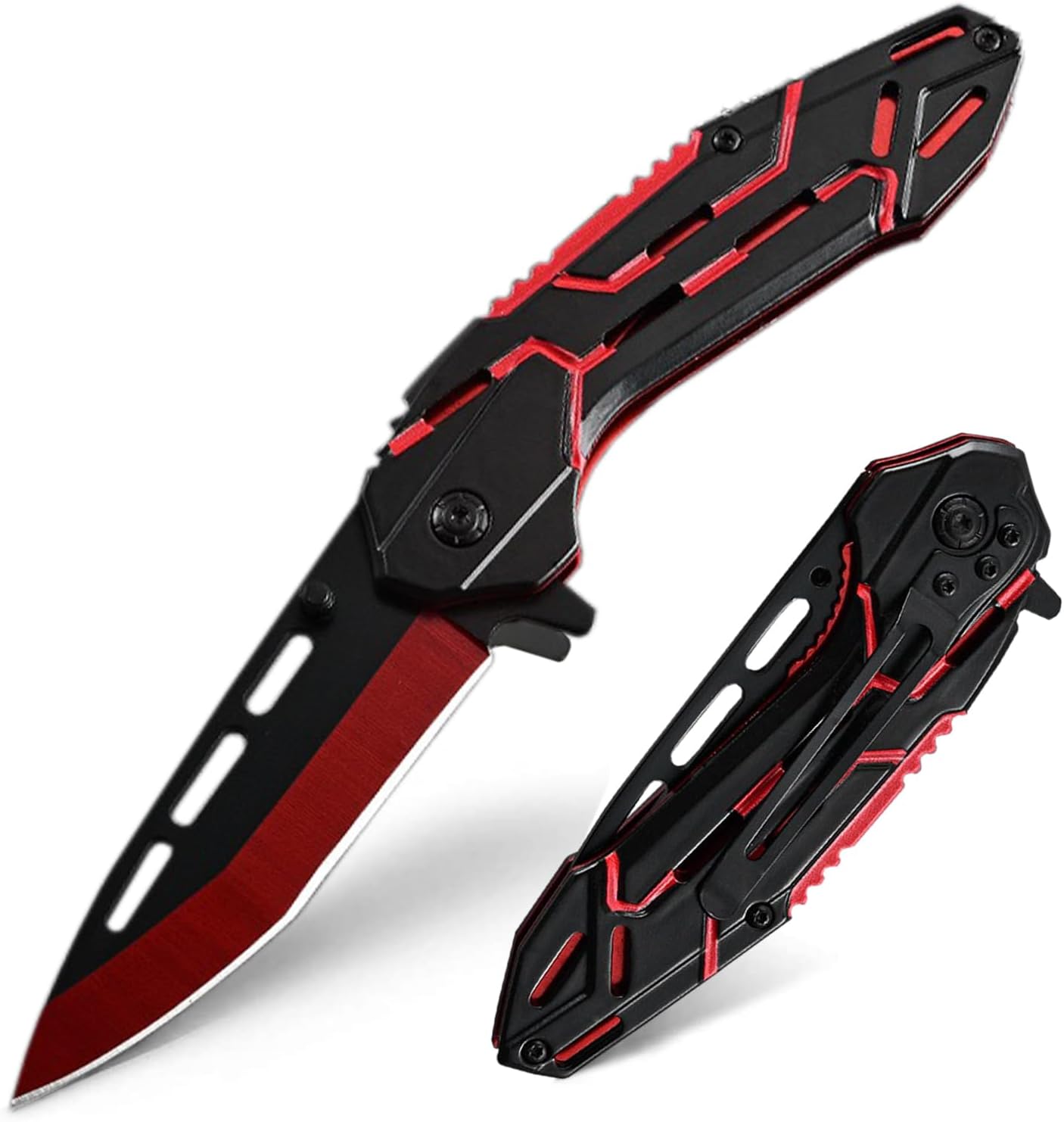 VIFUNCO Pocket Knife for Men, EDC Tactical Knife with Clip, Liner Lock, Stainless Steel Sharp ...