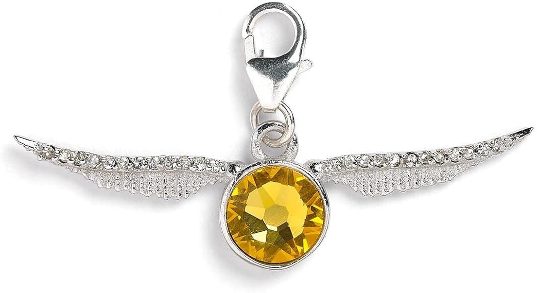 Amazon.com: Harry Potter Sterling Silver Crystal Golden Snitch Charms ...