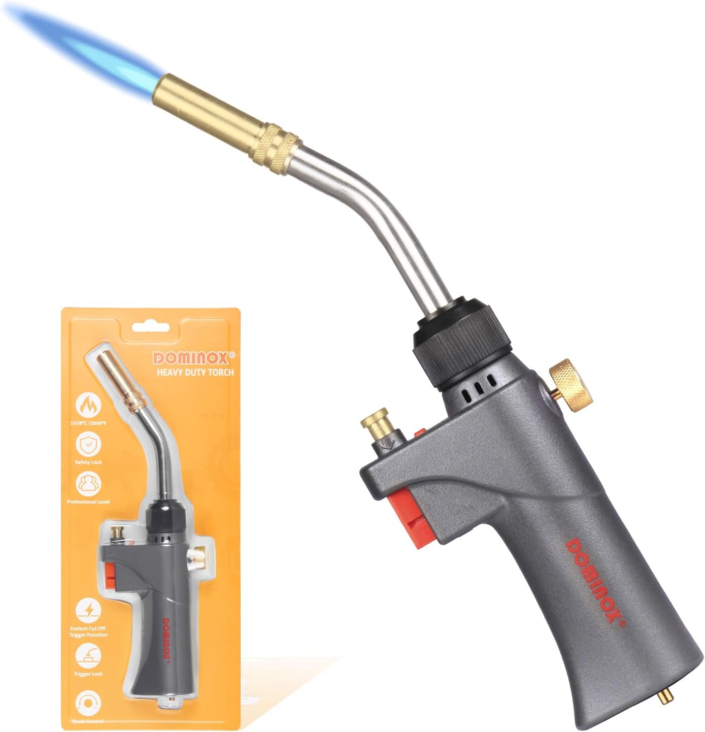 DOMINOX Propane Torch Head, High Intensity Aluminum Handle Torch Head ...