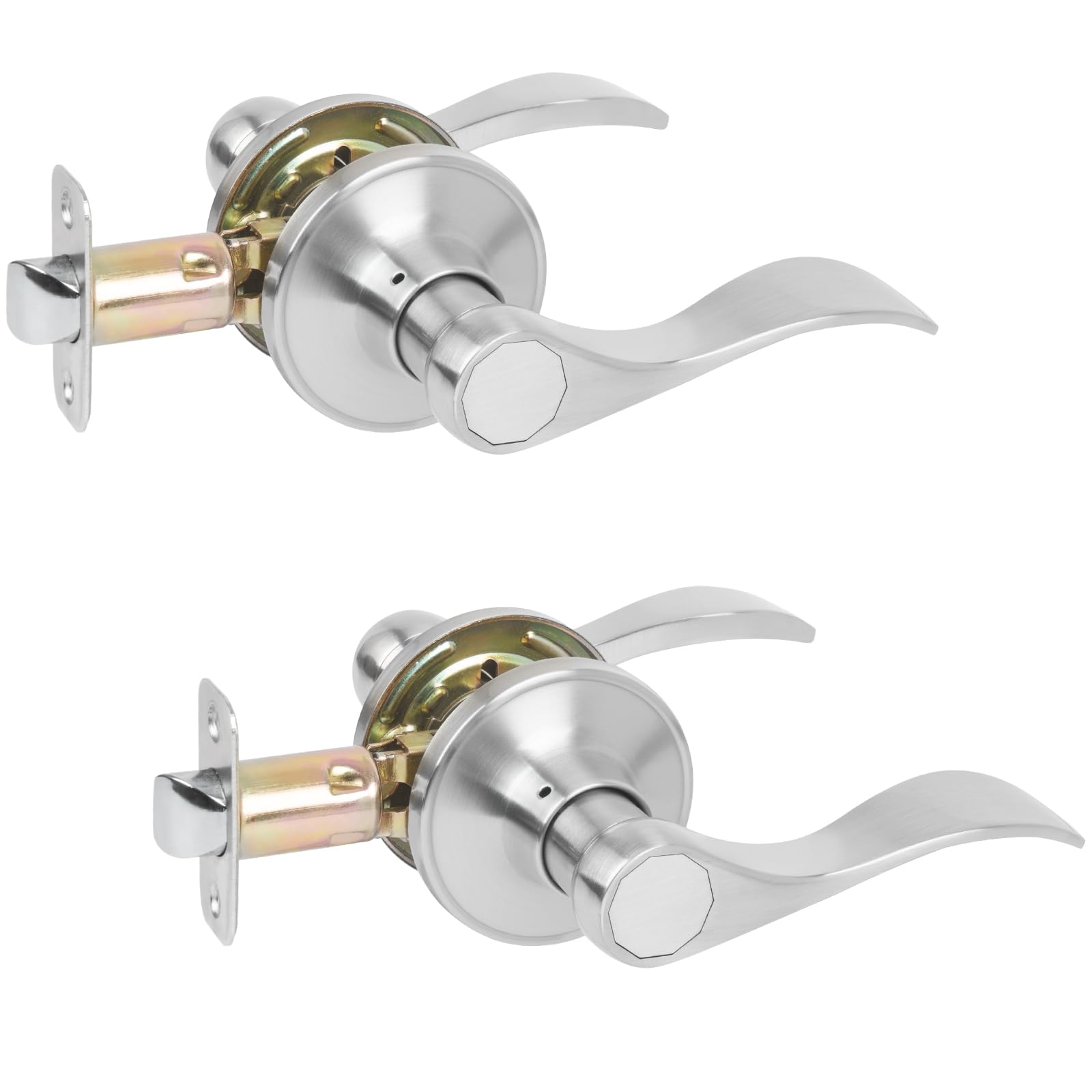 HOSOM 2-Pack Interior Door Handles, Passage Door Handles, No Locking ...