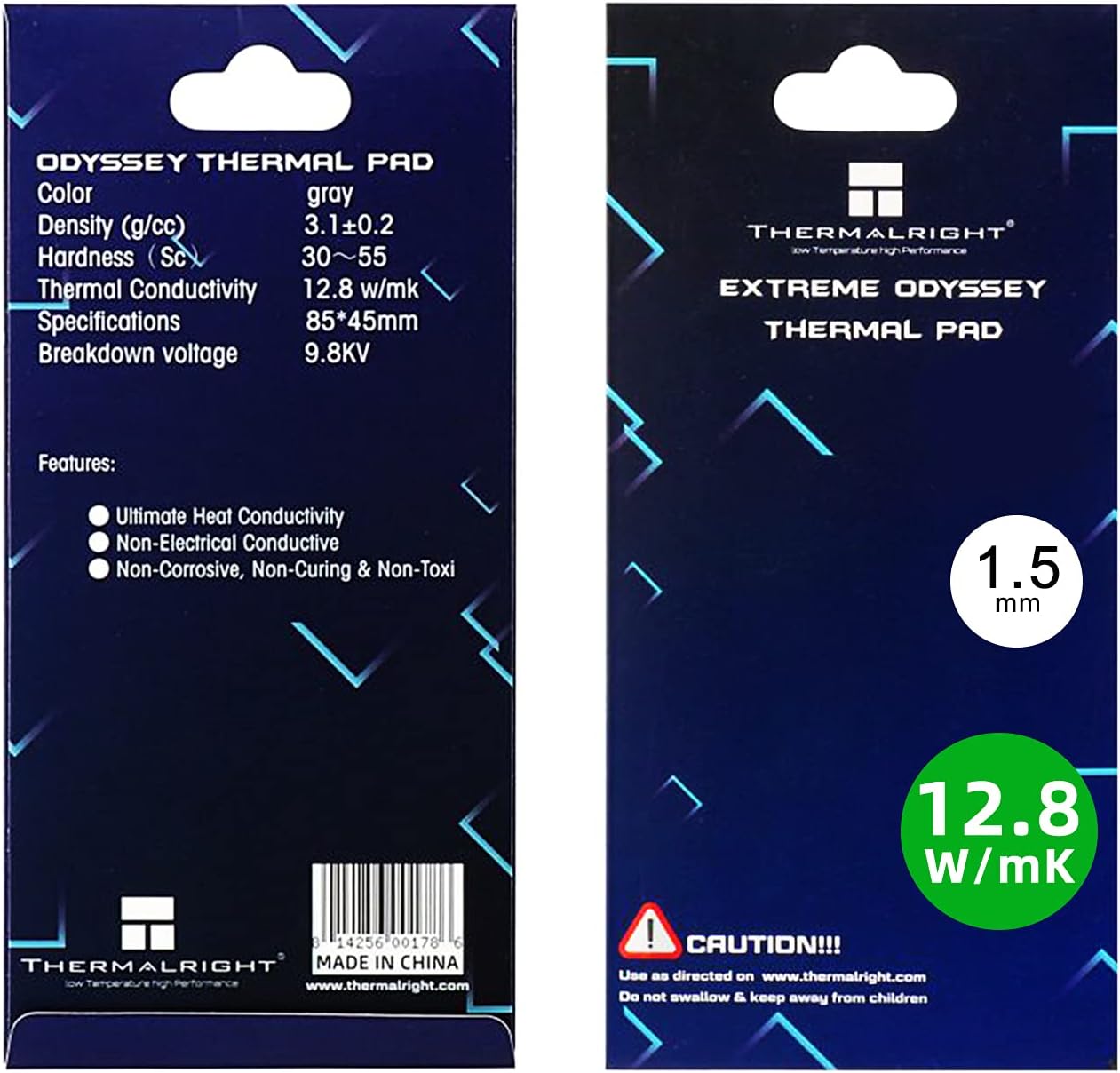 Thermalright Thermal Pad 1.5mm 12.8 W/mK, 85x45x1.5mm, Non Conductive ...