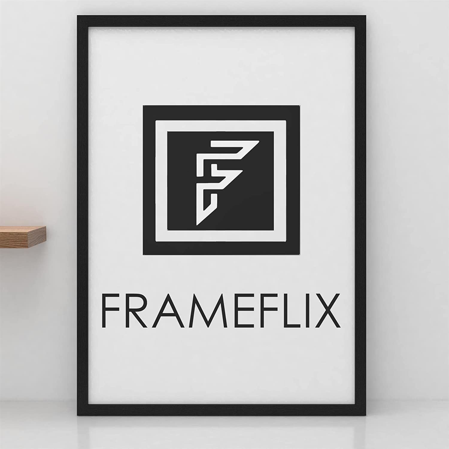FrameFlix Black A2 Thin Picture Photo Poster Frame Wall Hanging Wood Effect : Amazon.co.uk: Home ...