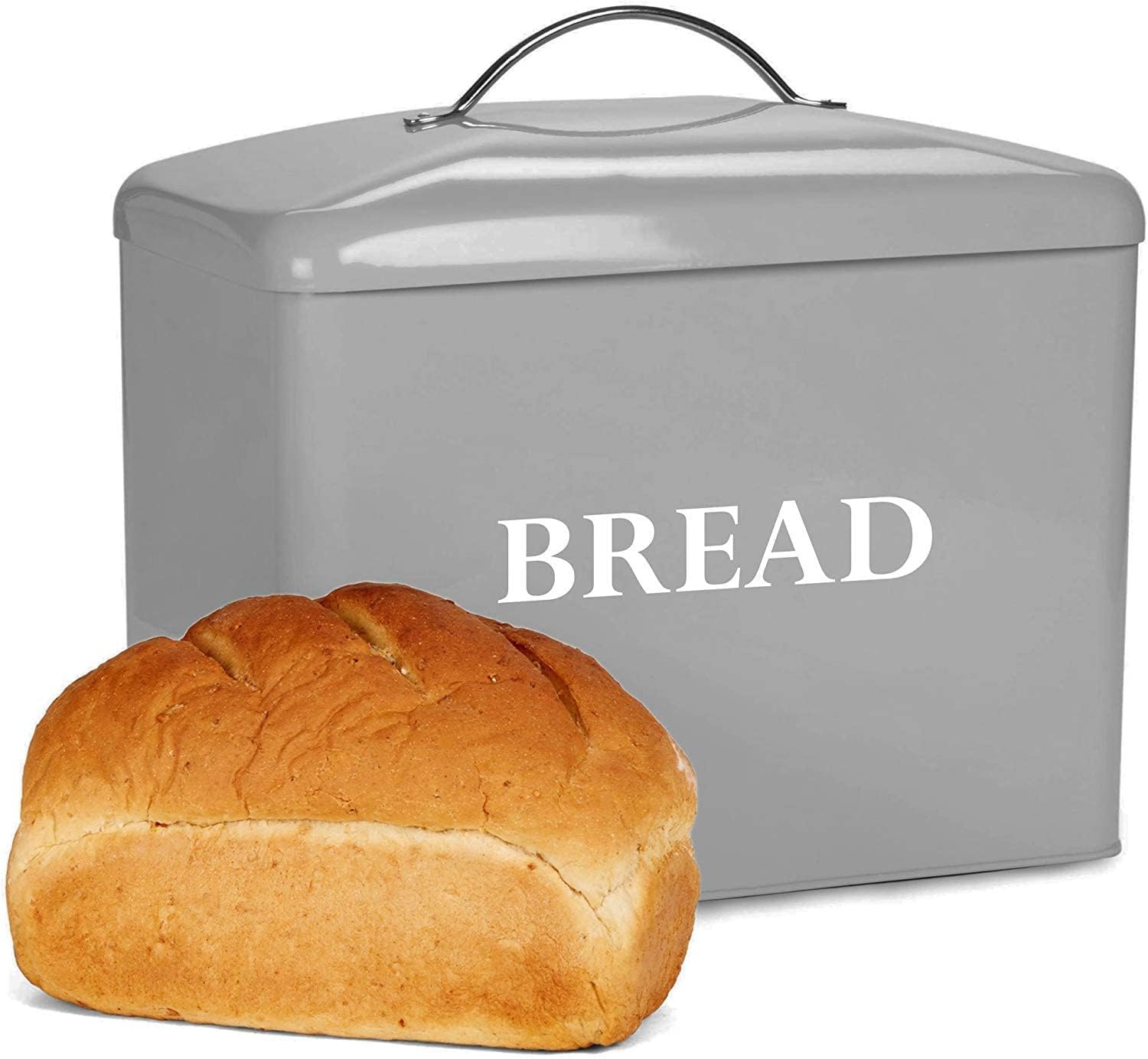 andrew james Retro Bread Bin – Large Bread Box for Kitchen Countertop ...