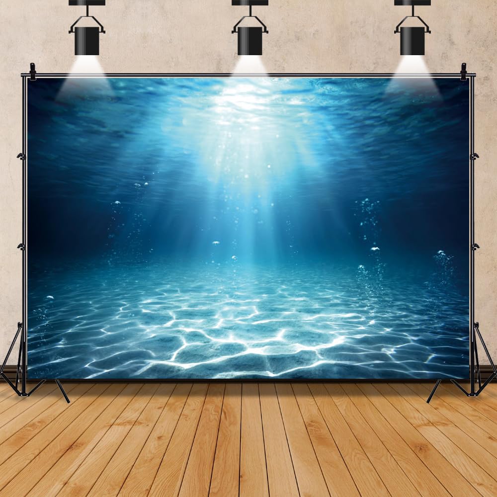 ChloropLastid 10x8ft Underwater Blue Ocean Backdrop Deep Ocean Sunlight ...