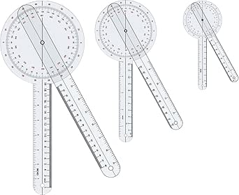 Bravezi Transparent Plastic Angle Protractor Goniometer Medical ...