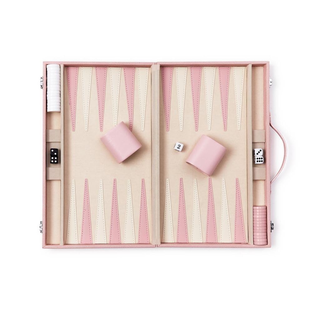 Amazon.com: Two's Company Pink Backgammon Set Game : Home & Kitchen