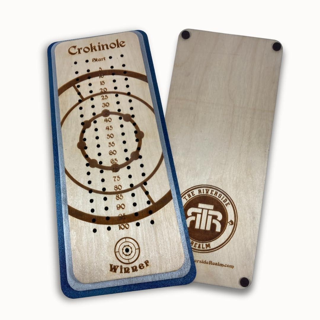 Amazon.com: Wooden Crokinole Score Card for Table Games & Family Fun ...