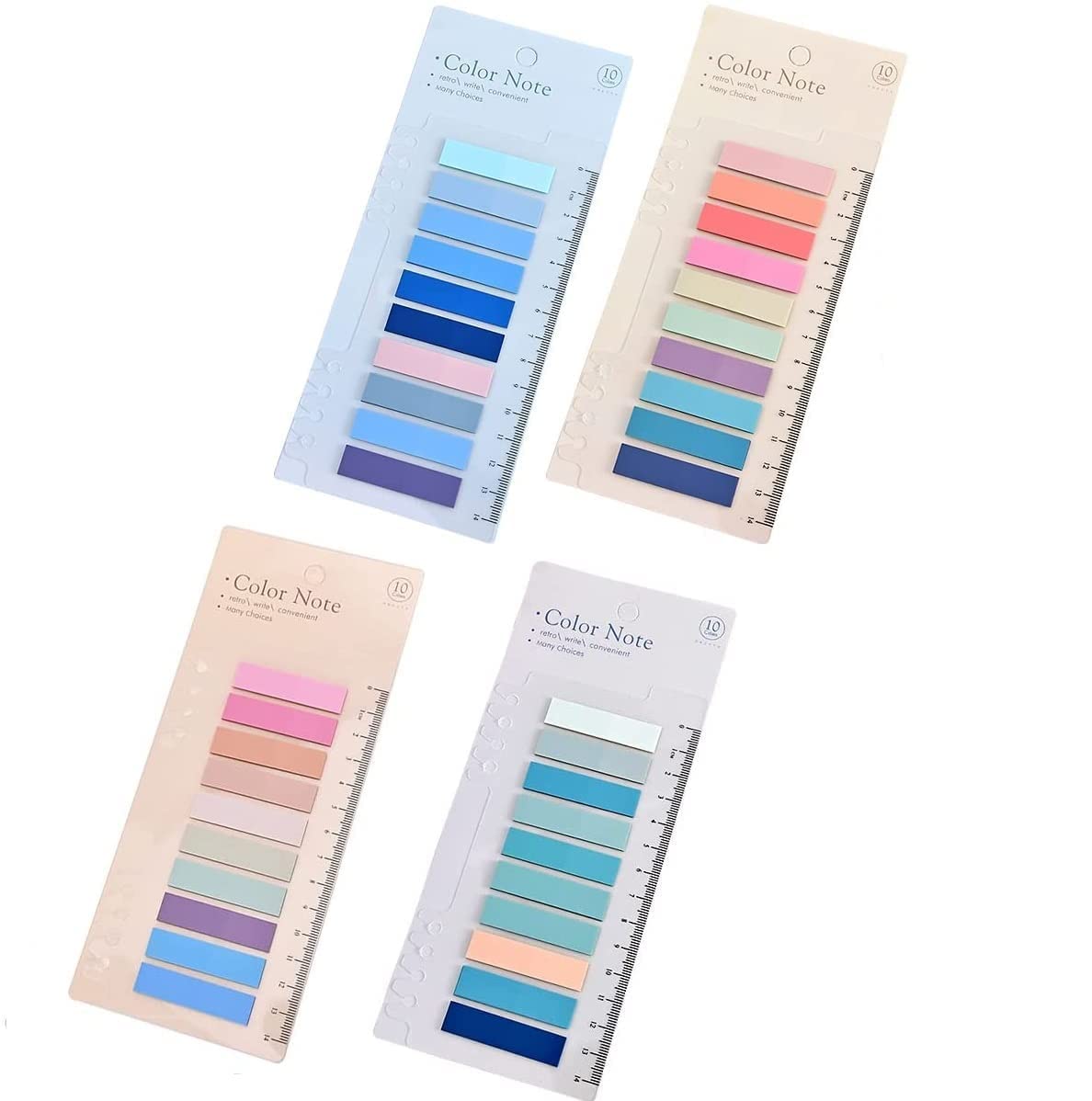 BLUERIDE Colorful Book Markers with Ruler for Index Callout, Tabs for ...