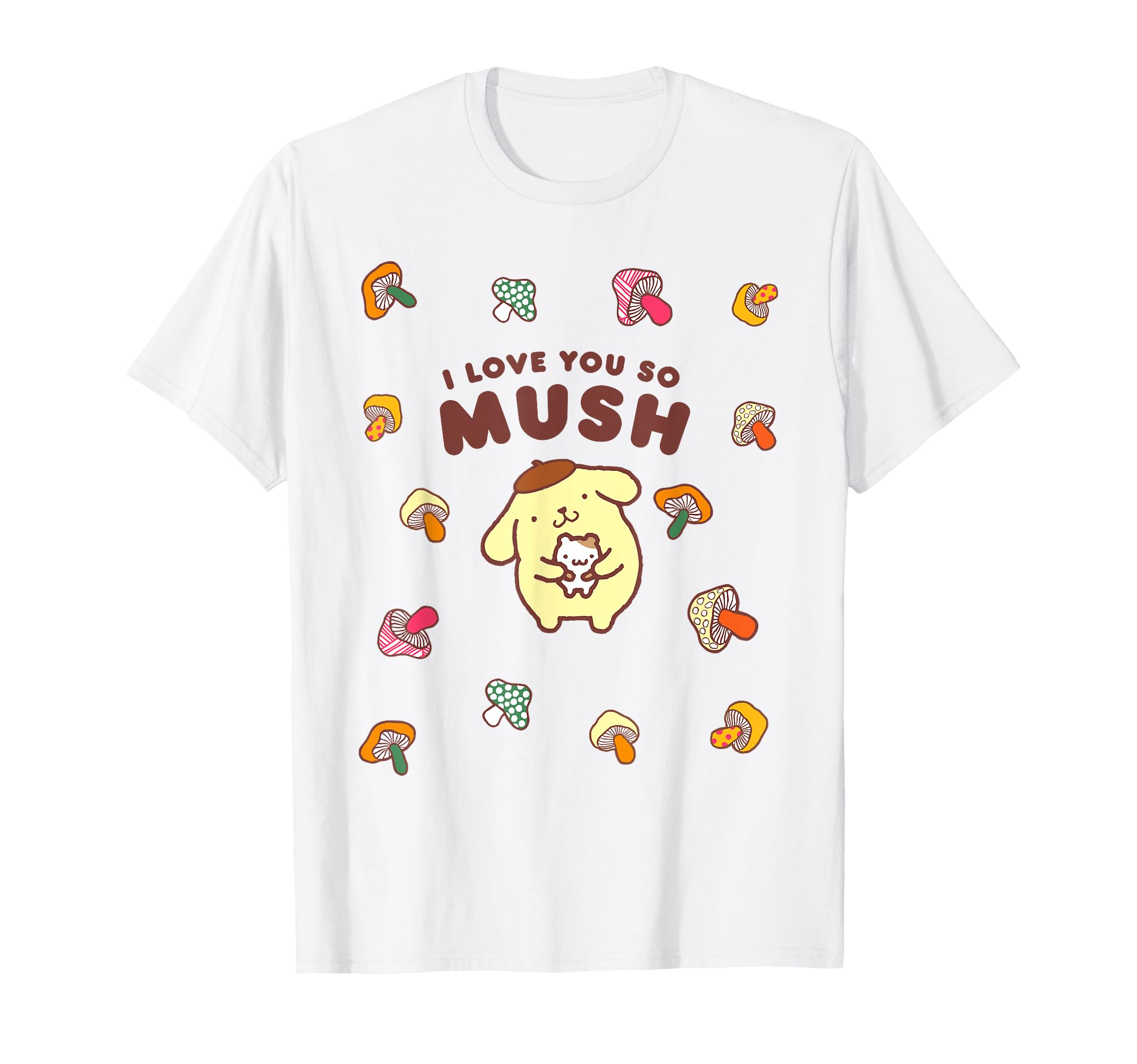 Amazon.com: Pompompurin I Love You So Mush Fall Mushroom T-Shirt ...