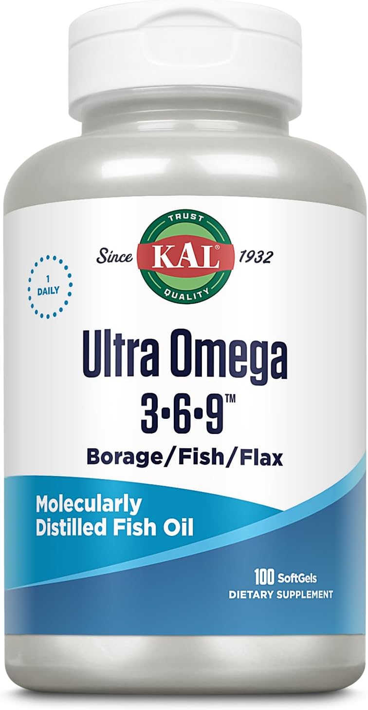Amazon.com: KAL Ultra Omega 3-6-9 1200mg | Aceite de pescado con aceite ...