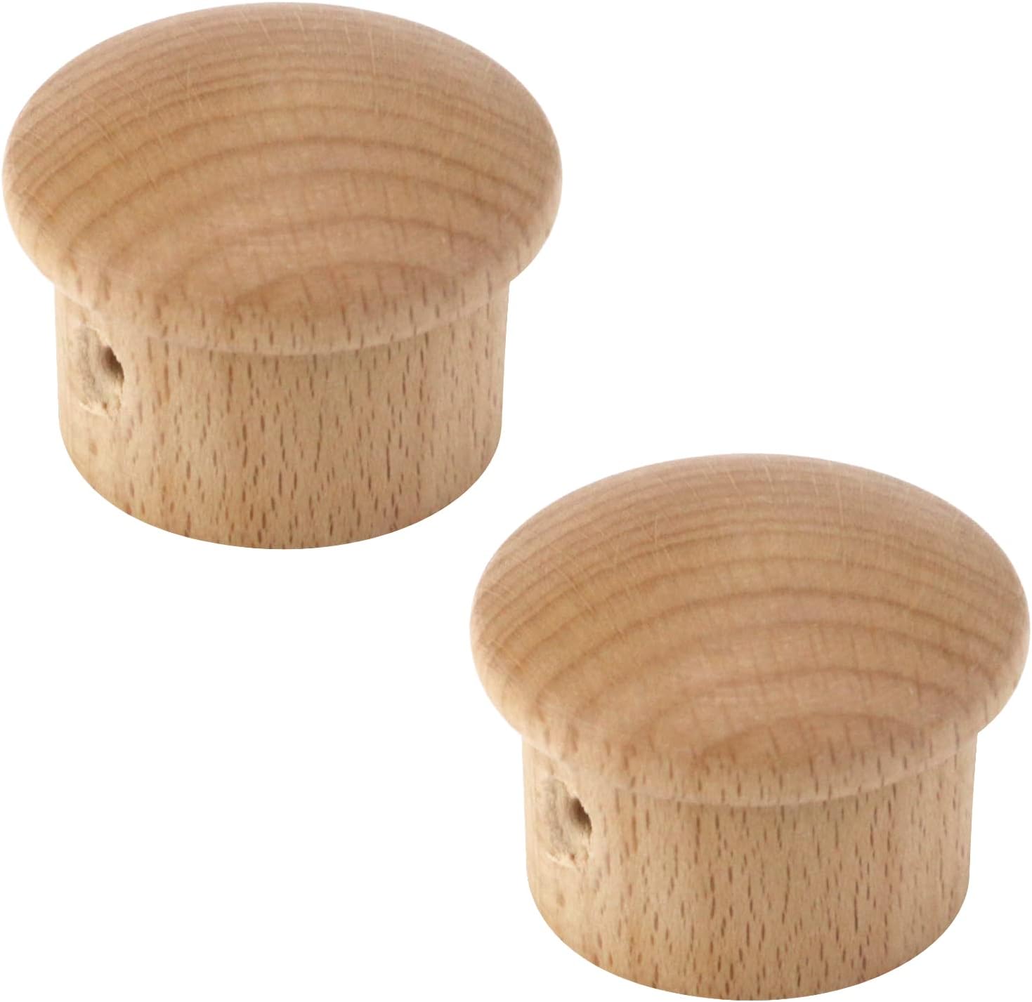 Amazon.com: KUMGROT 2pcs Wood Curtain Rod Cap Finials Decorative Window ...