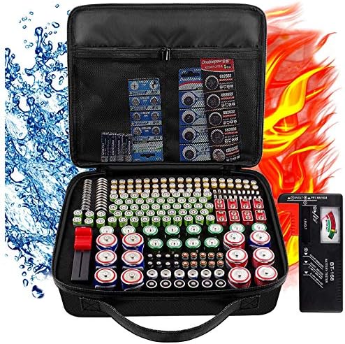 Amazon.com: Battery Organizer Storage Holder Case with Double-Sided ...
