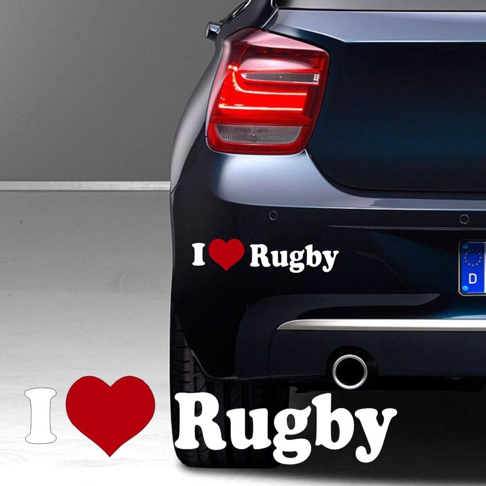 I LOVE RUGBY / 20x5 cm Sticker /Vinyl Sticker/self adhesive/ : Amazon ...