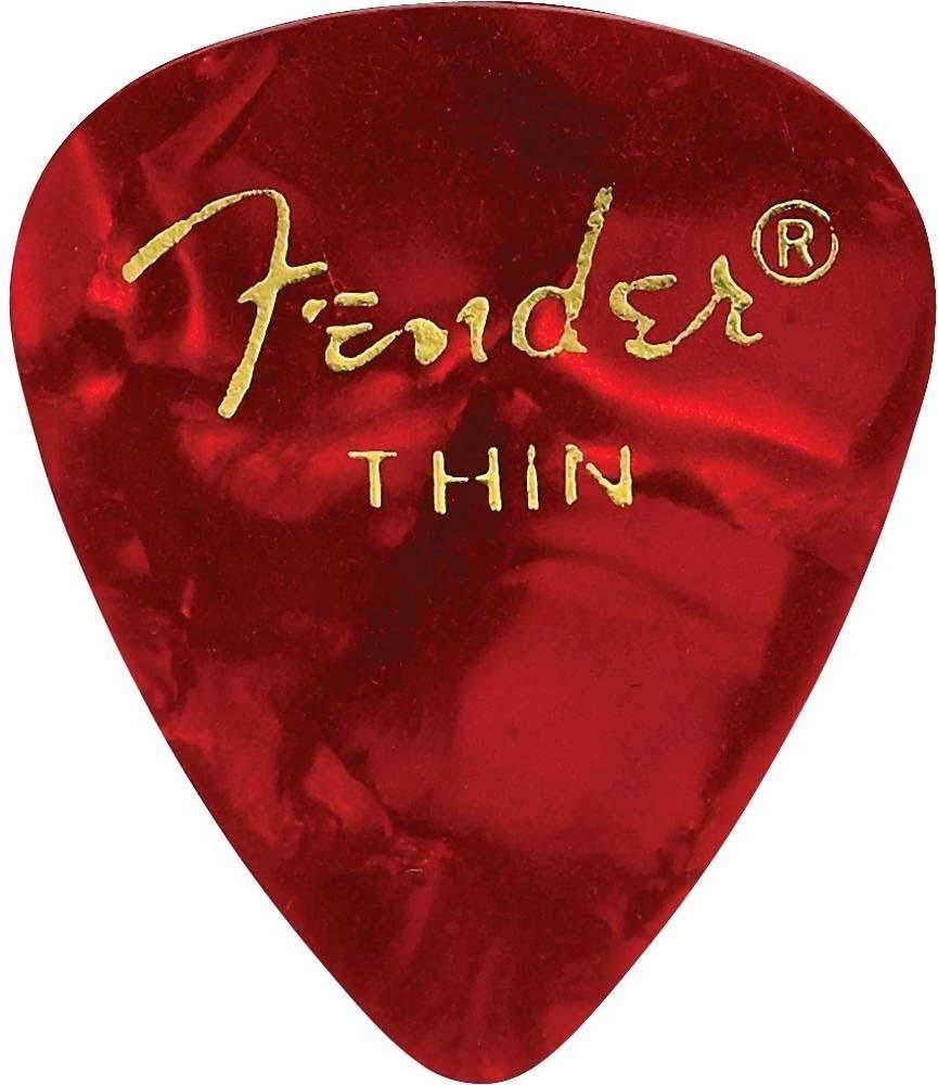 Amazon.com: Fender Premium Celluloid Guitar Picks 351 Shape, Red Moto ...