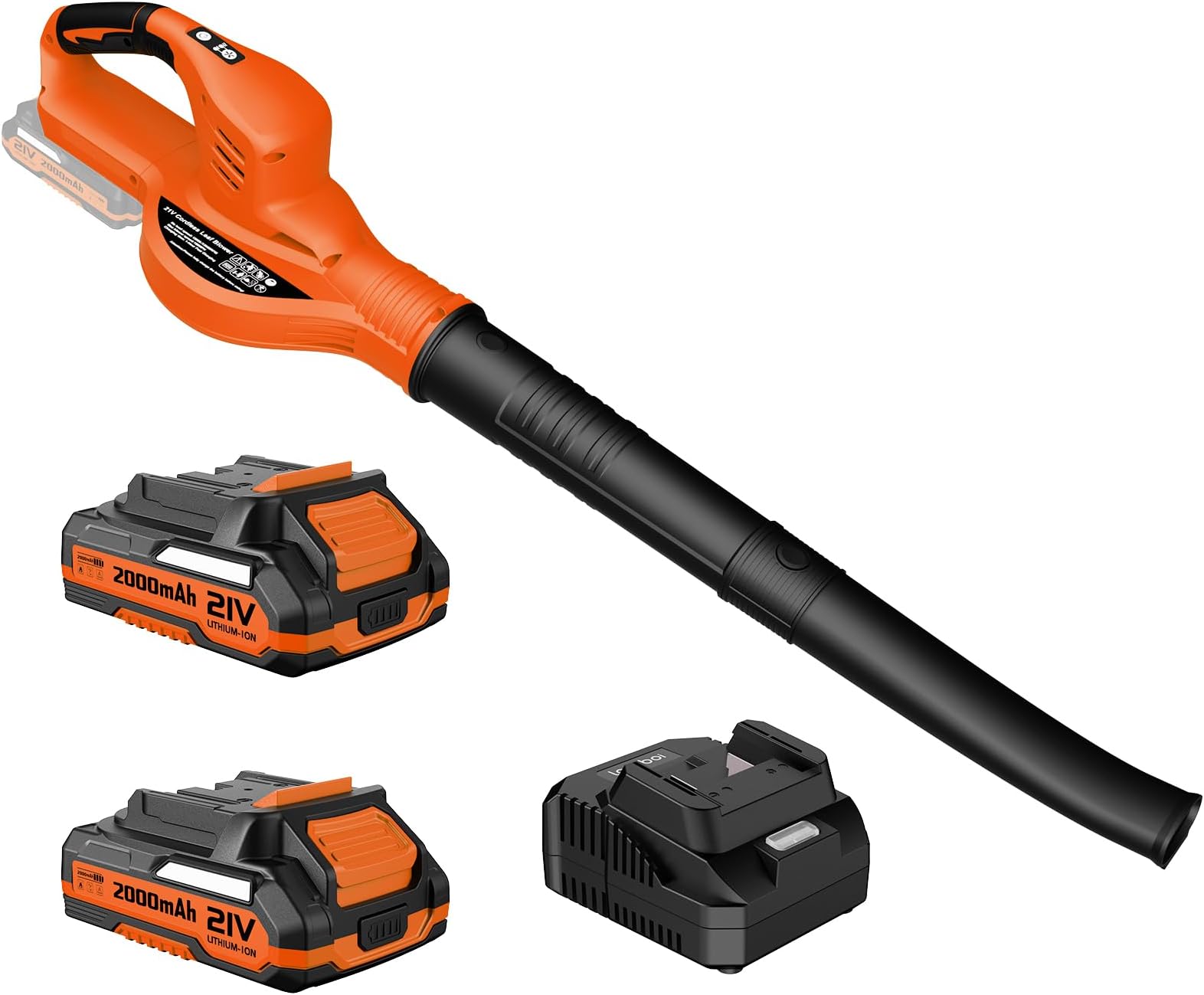 Amazon.com: Leaf Blower, 21V Electric Cordless Leaf Blower with 2 Speed ...