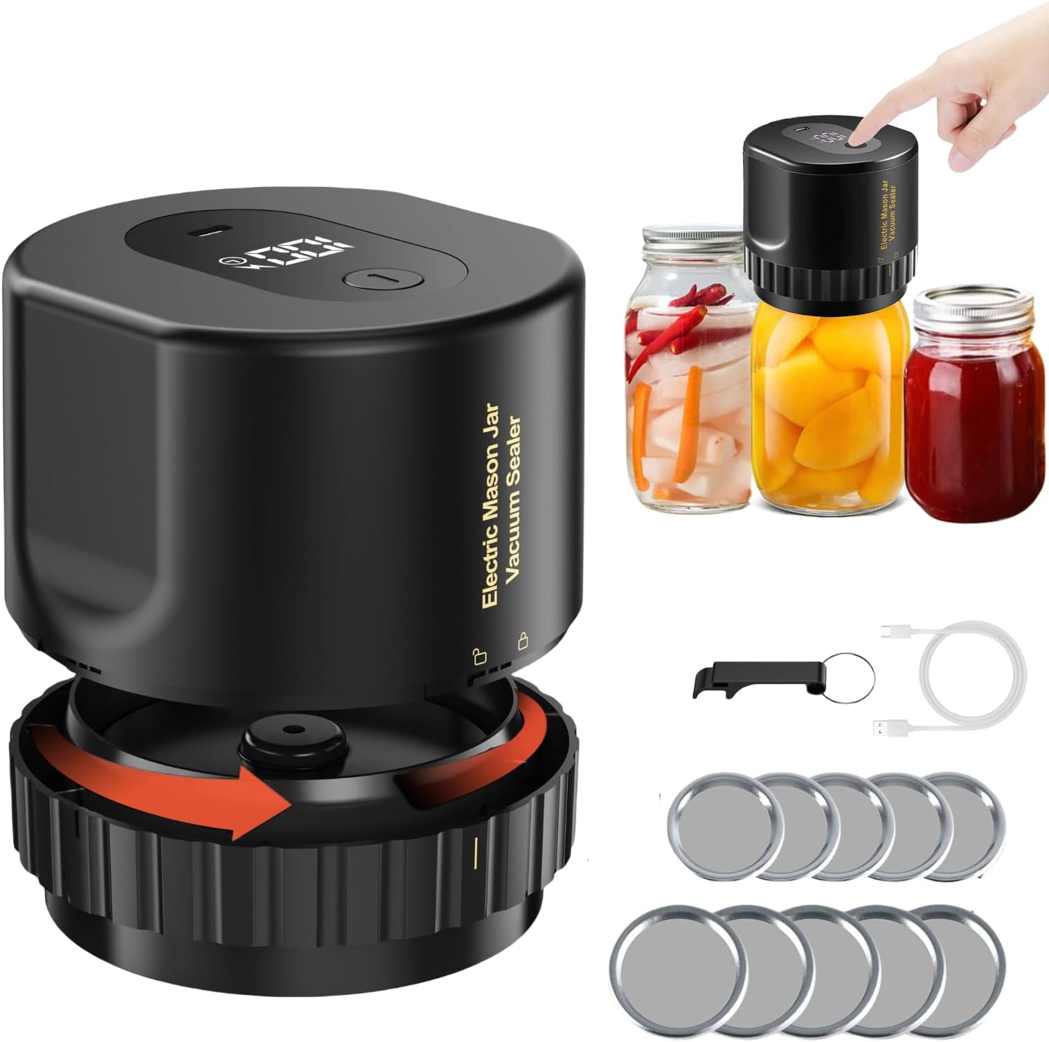 Amazon.com: Electric Vacuum Sealer for Mason Jars by Iyayayuanyuan ...
