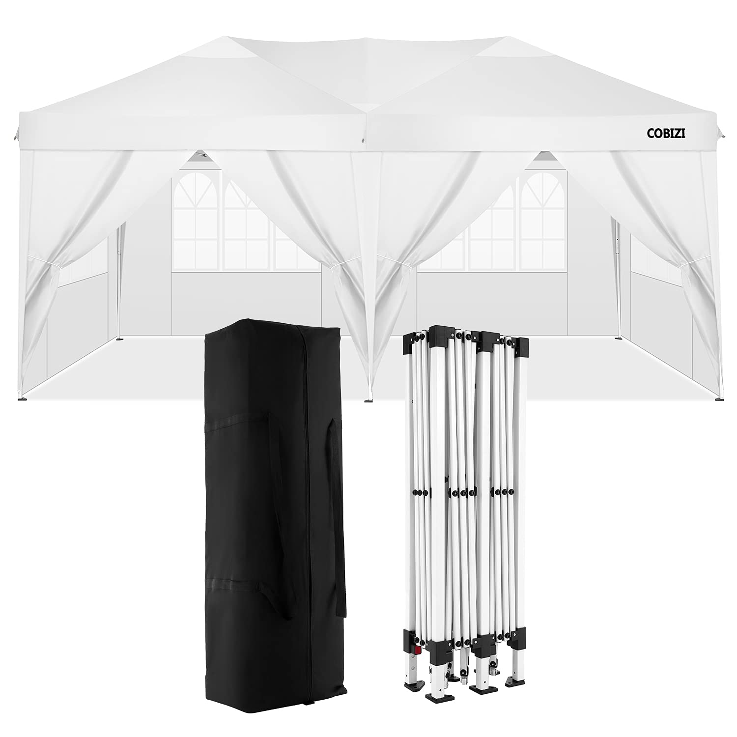 Buy cobizi Folding Gazebo Waterproof Garden Gazebo, 3 x 6 m Outdoor ...