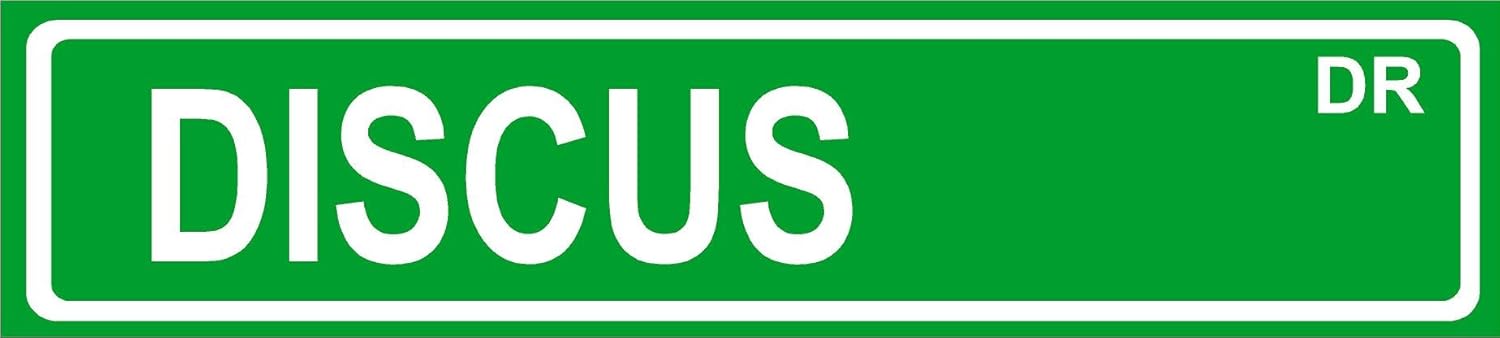 Amazon.com: DISCUS fish street sign 4"x18" aluminum wall art : Home ...