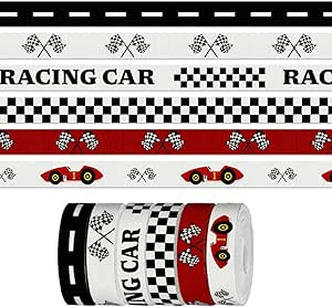 Amazon.com: 6 Pieces 3 Yards Motorsports Ribbon for Crafting Sewing, 3/ ...