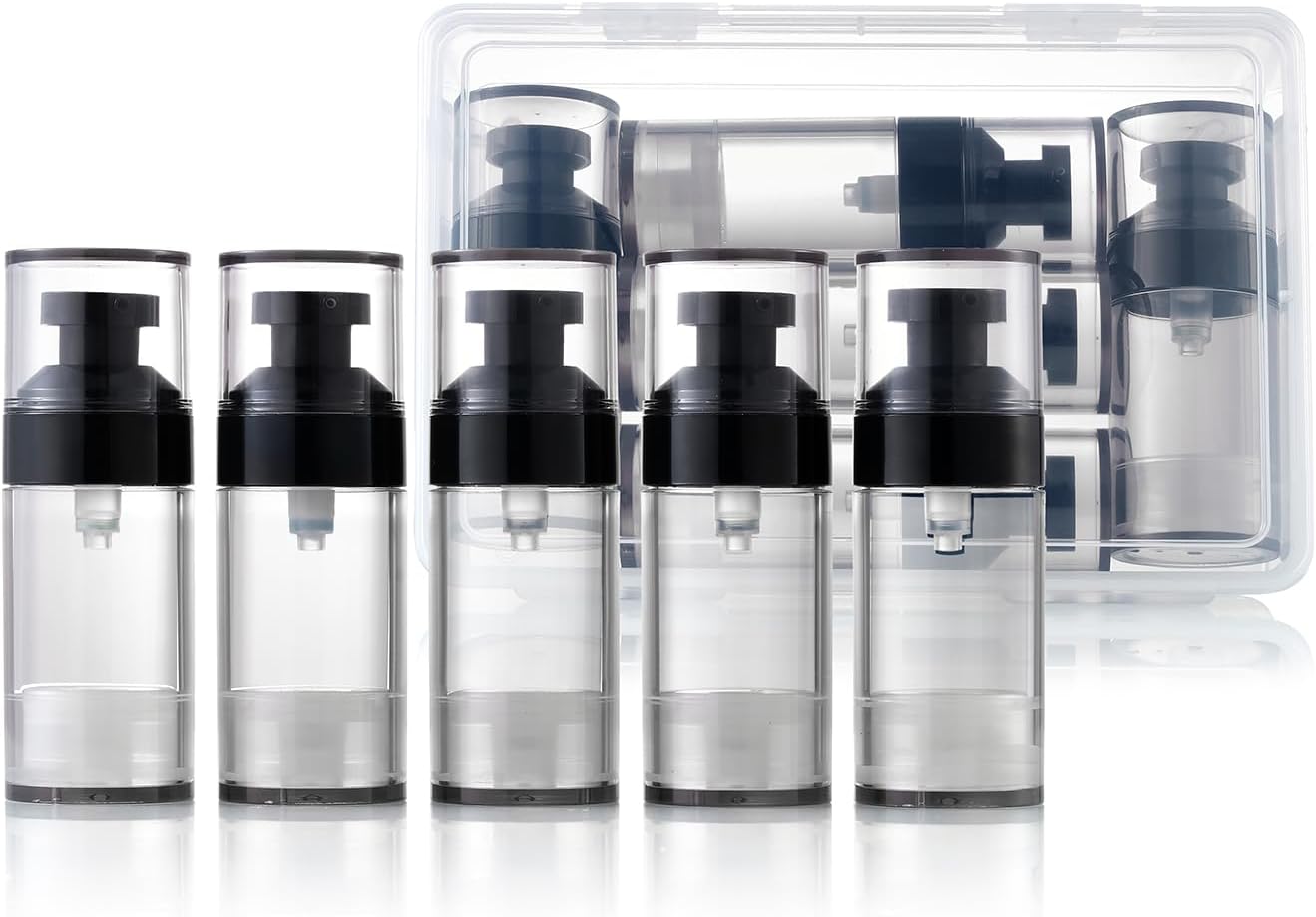 Amazon.com: Wide Caliber airless Vacuum Pump Bottle, Reusable Cosmetics ...