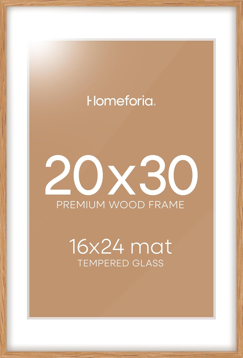 Amazon.com - Homeforia 20x30 Picture Frame Wood, High End Natural Oak ...