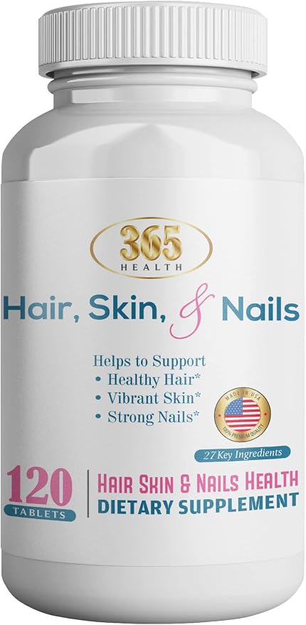 Amazon.com: 365 Health Skin, Nails & Hair, Advanced Formula, 120 ...