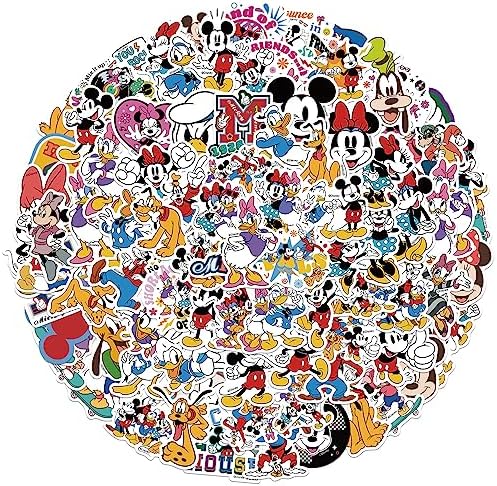 Amazon.com: 50Pcs Hot Disney Mickey Mouse Stickers for Water Bottle Cup ...