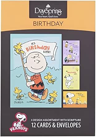 DaySpring "Peanuts Happy Birthday Inspirational" Boxed Card - 86067 ...
